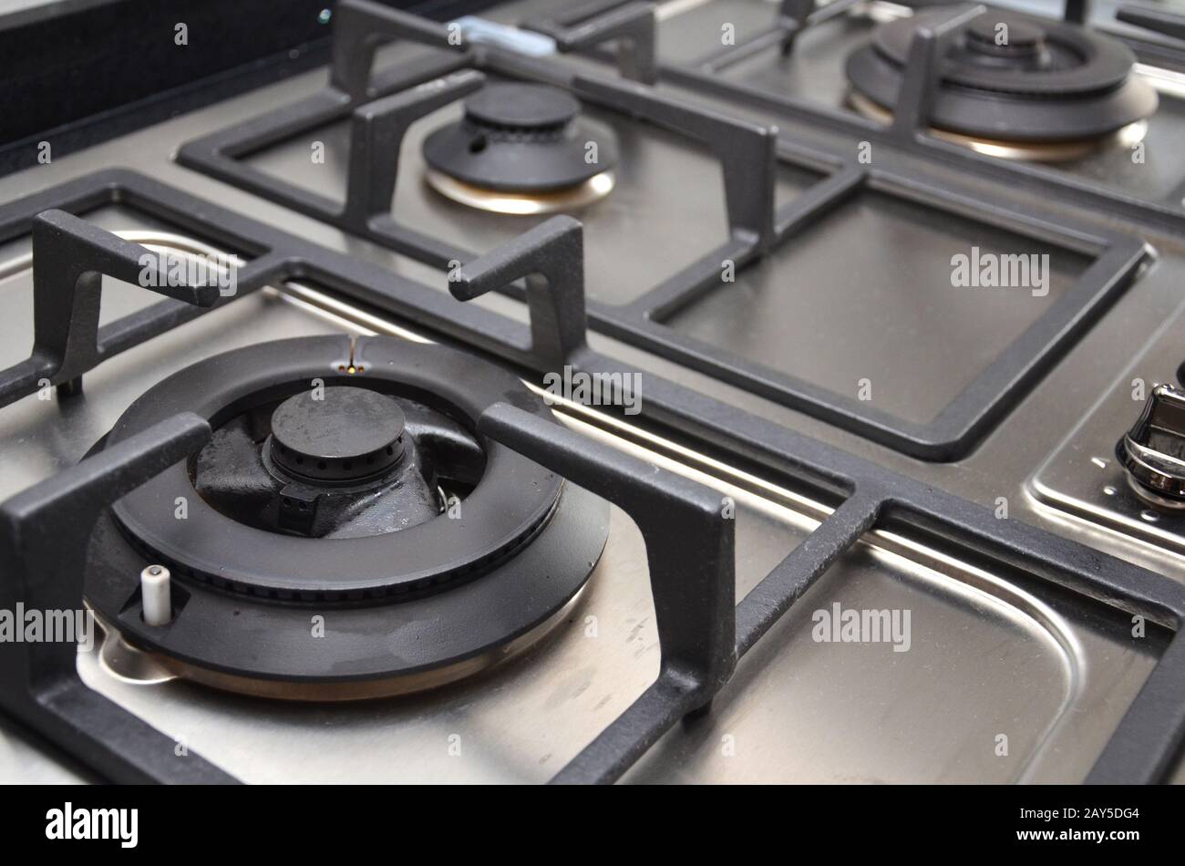 Kitchen gas stove in the kitchen Stock Photo - Alamy