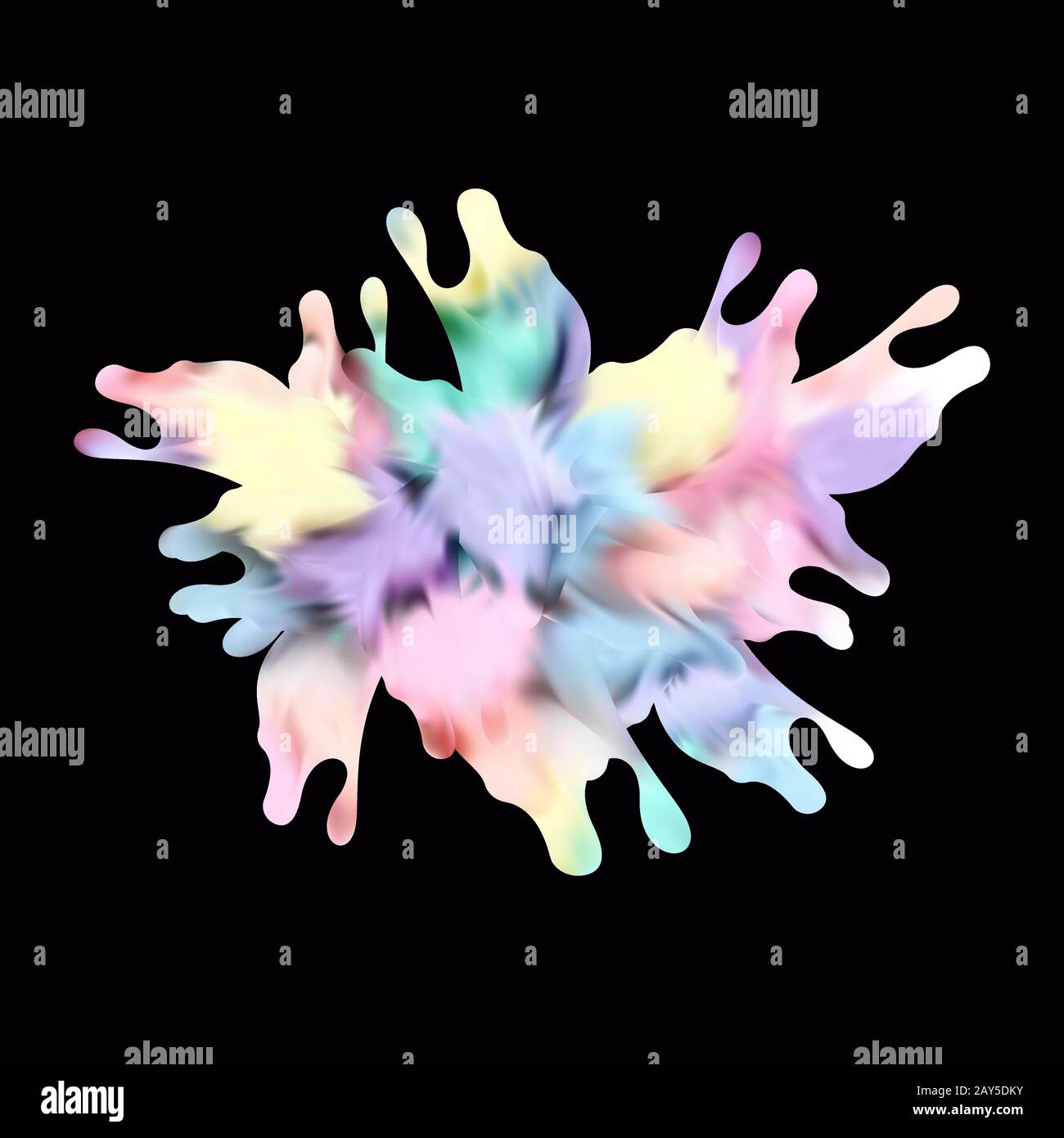 Color splash oil or acrylic paint design element for presentations ...