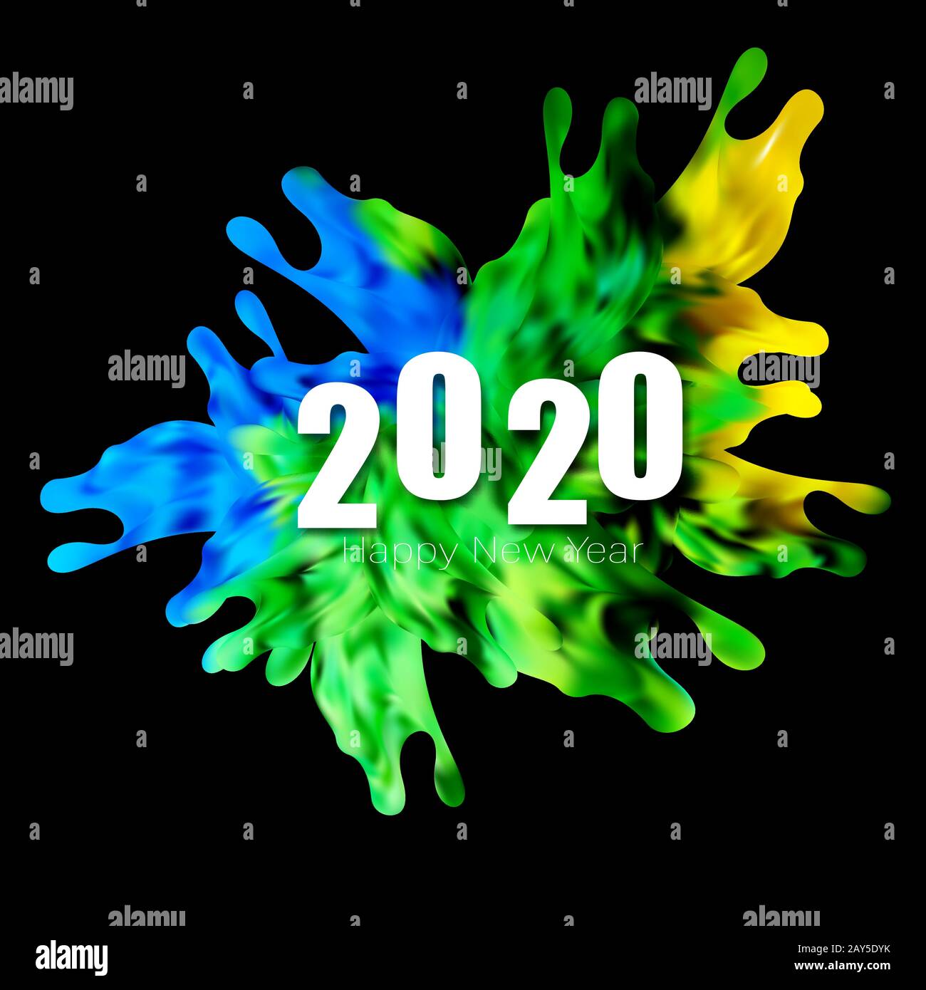 Color splash oil or acrylic paint design element for presentations ...