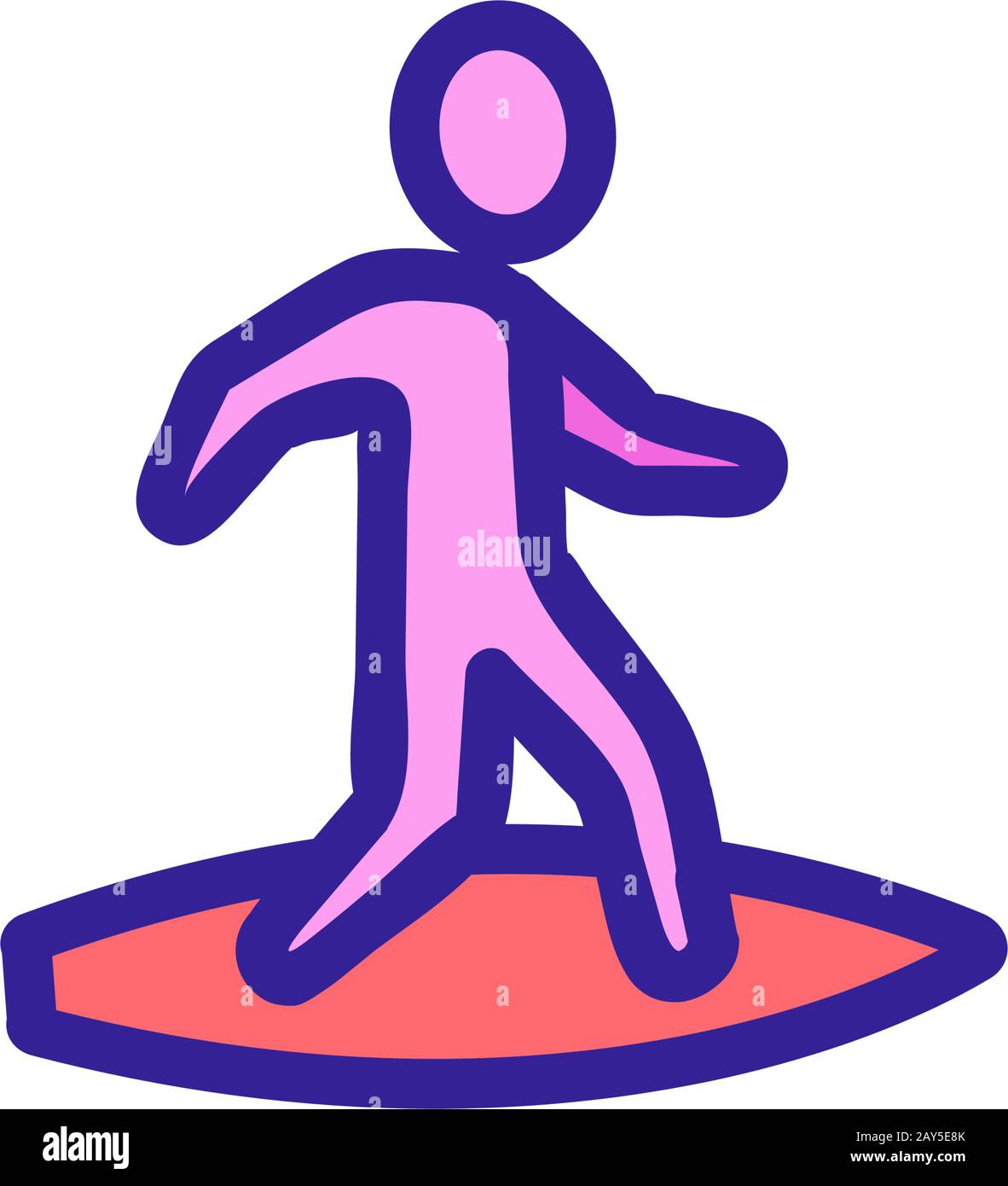 surfboard sea beach icon vector. Isolated contour symbol illustration ...