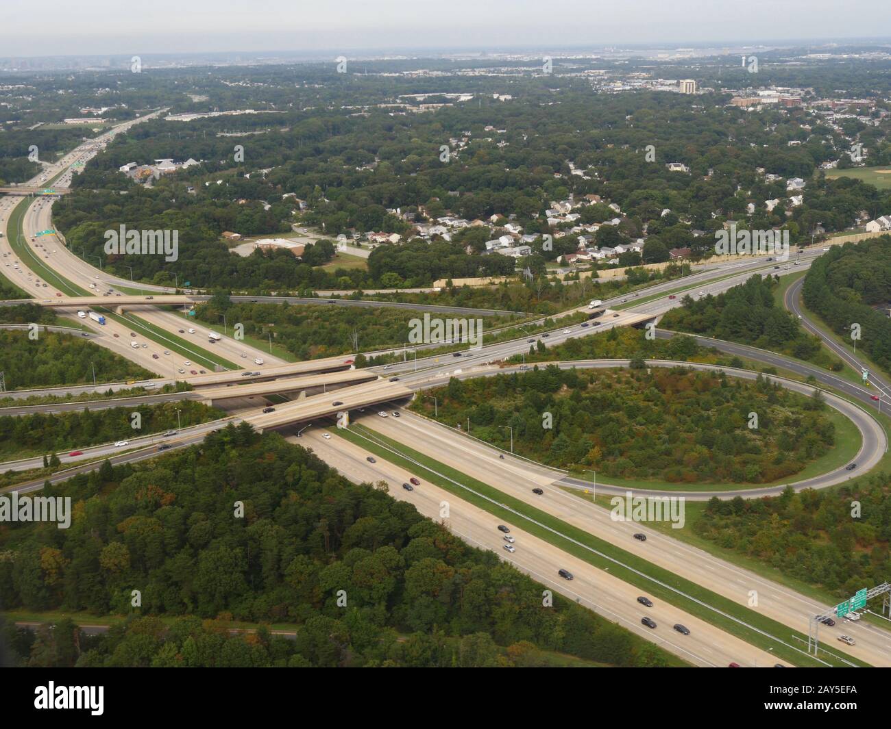 Baltimore, Maryland- September 2017: Scenic view of the twisting roads ...
