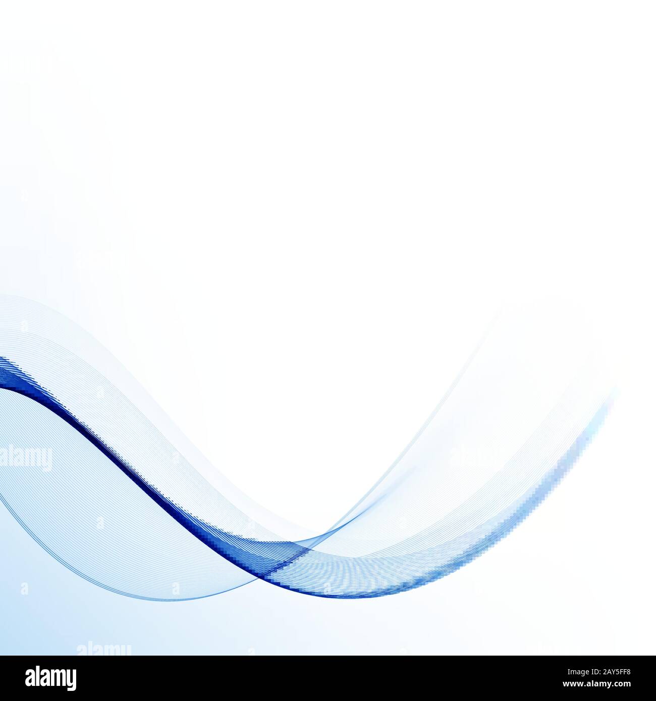 Abstract vector background, blue transparent waved lines for brochure ...