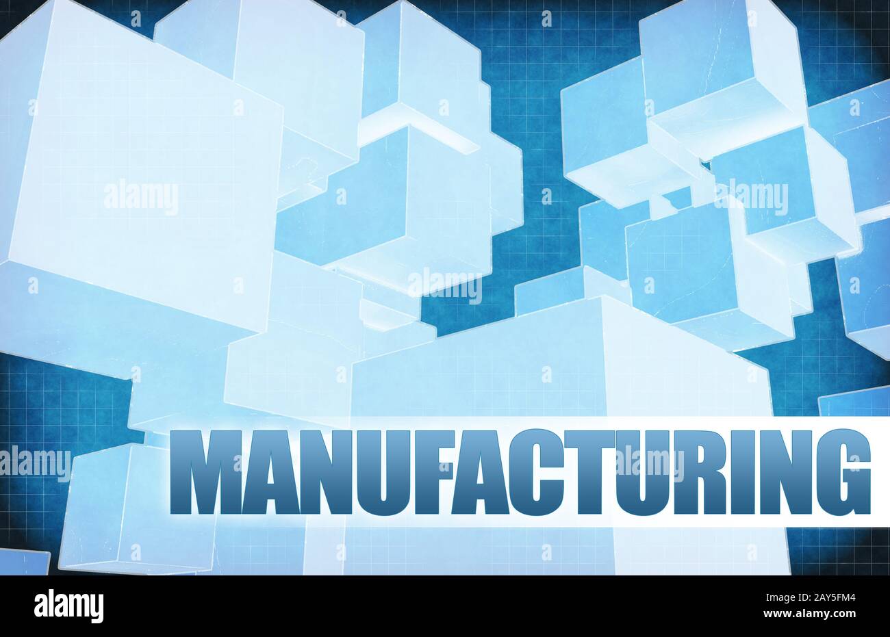 Manufacturing on Futuristic Abstract Stock Photo - Alamy