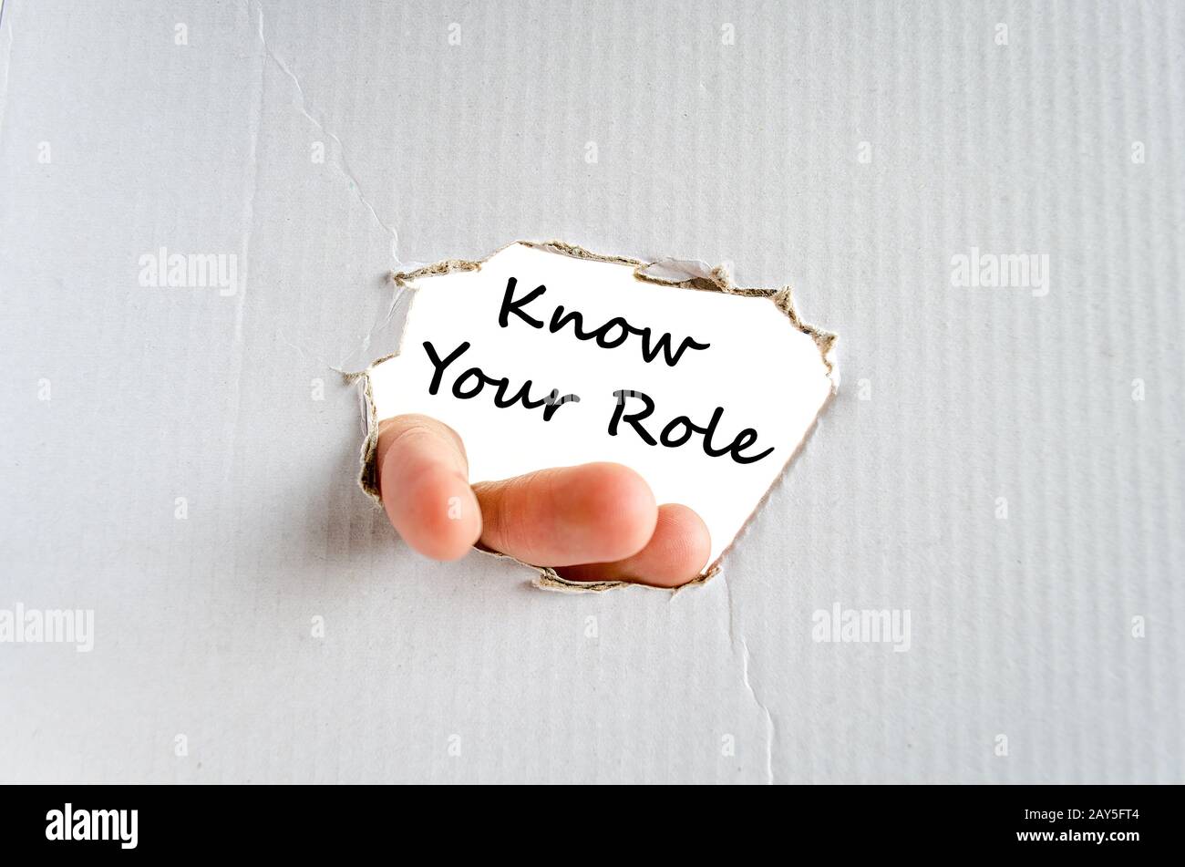 Know your role text concept Stock Photo - Alamy