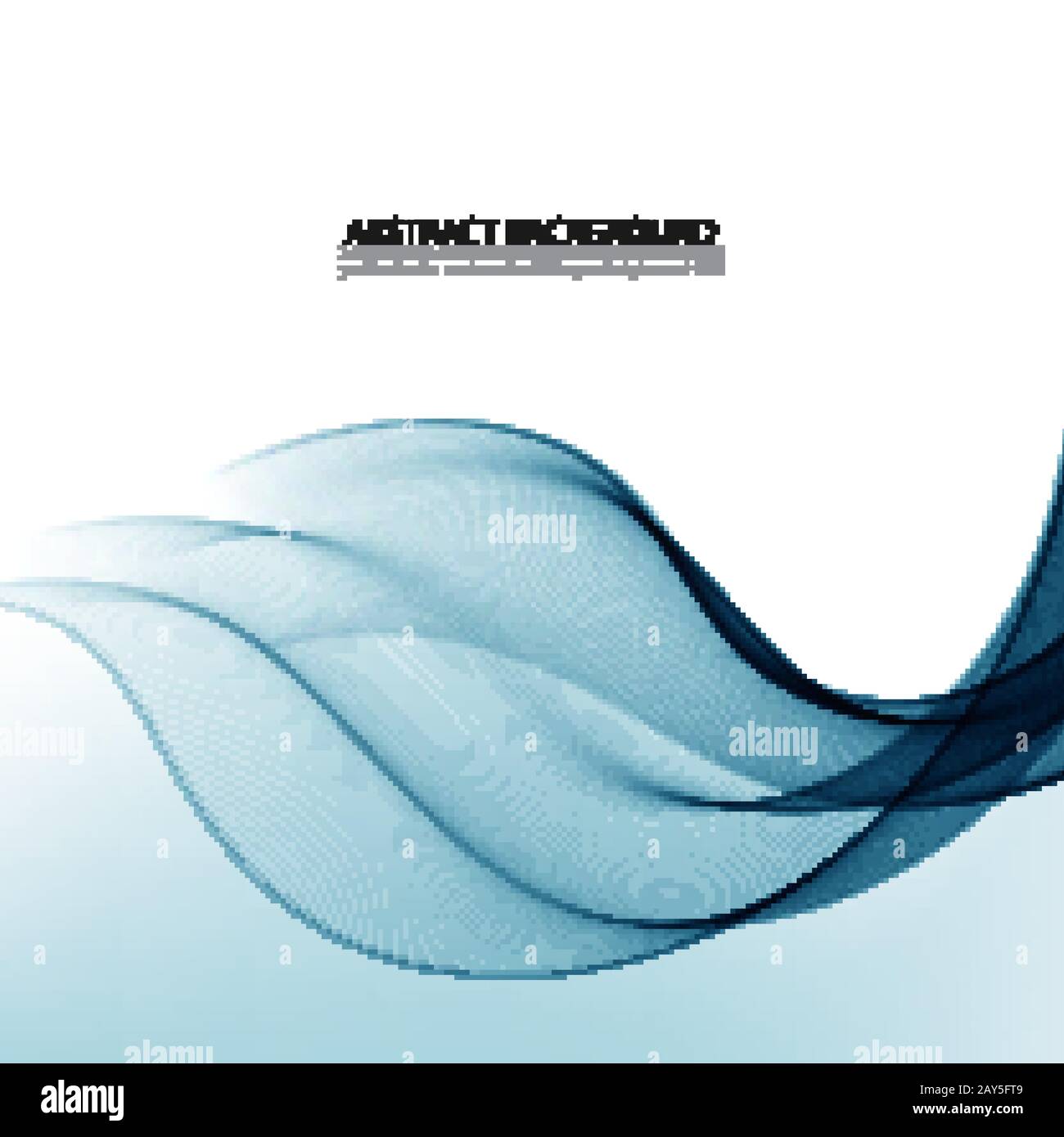 Blue line vector background curve layer with white space for text and ...