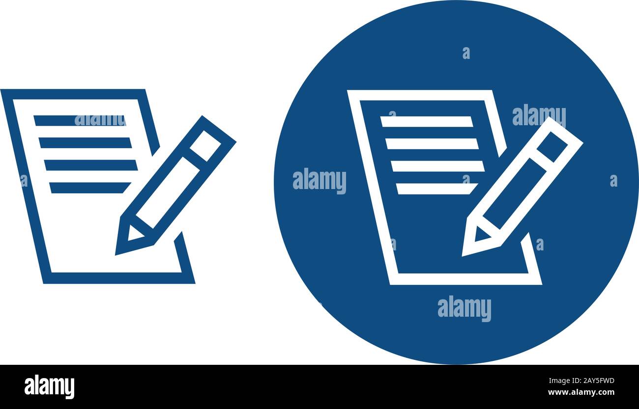 Paper personal signature icon Cut Out Stock Images & Pictures - Alamy