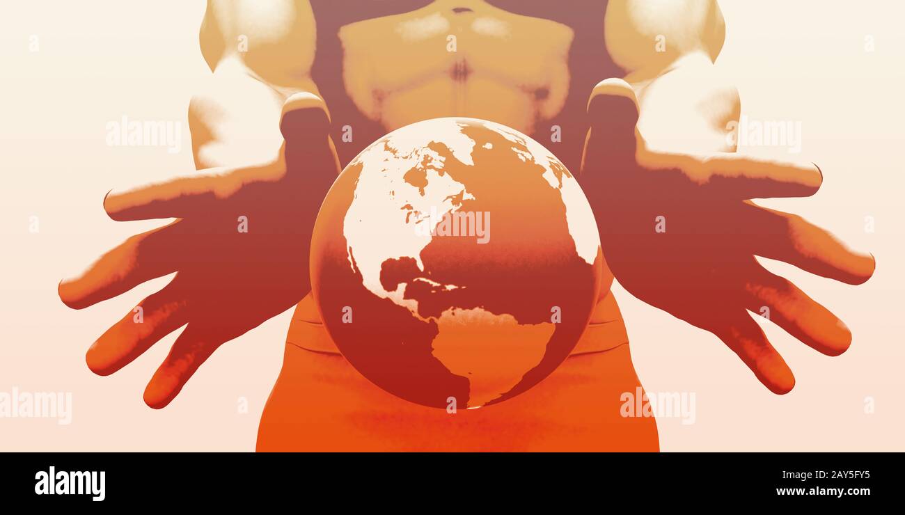 Hands Holding Globe Stock Photo - Alamy