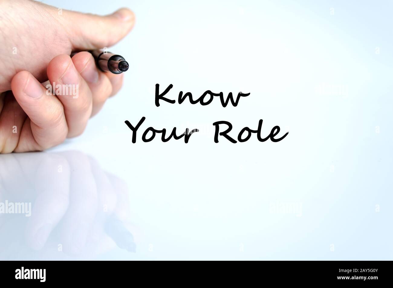 Know your role text concept Stock Photo - Alamy