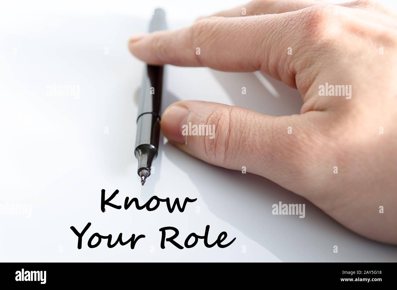 Know your role text concept Stock Photo - Alamy