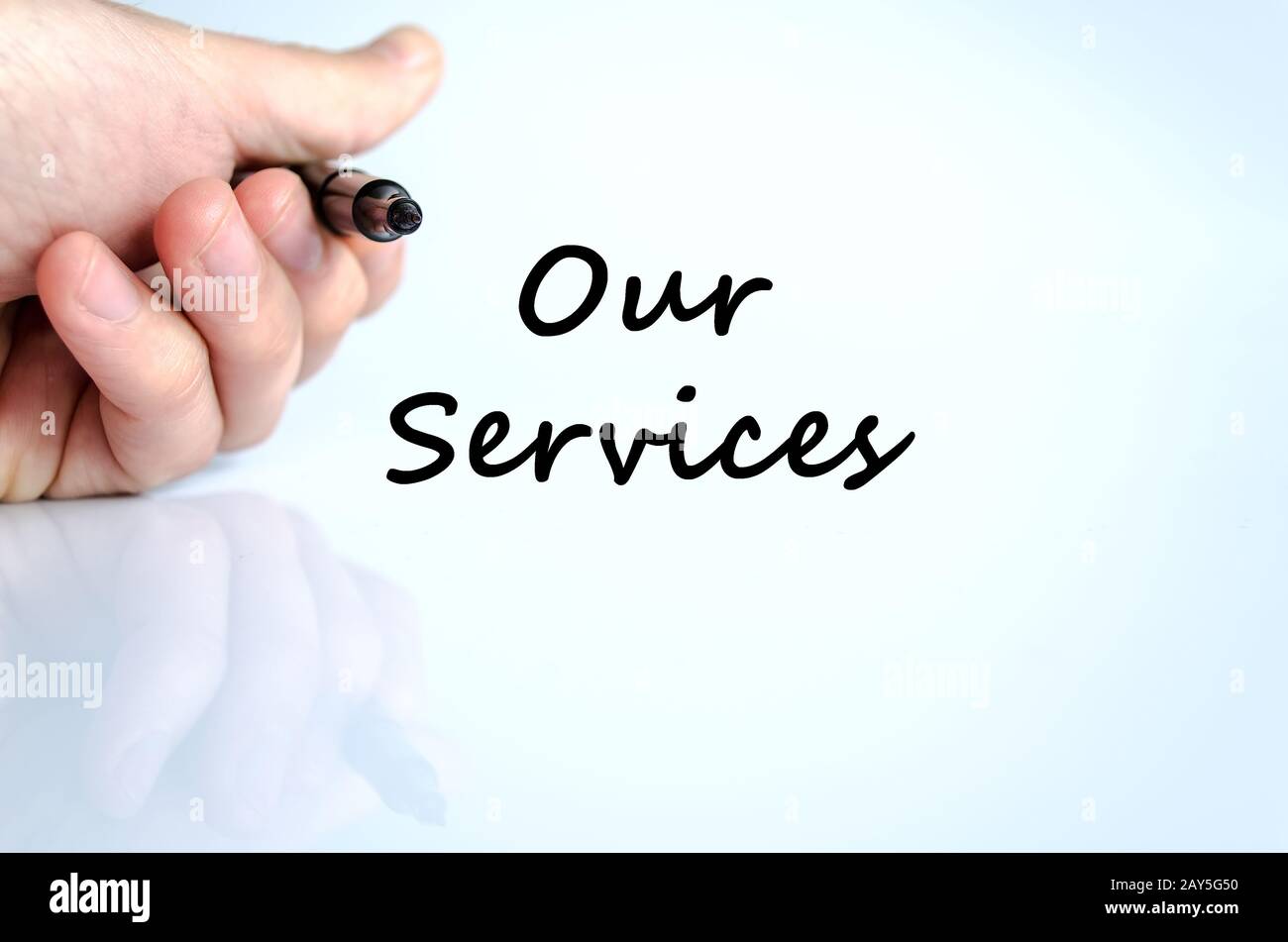Our services text concept Stock Photo - Alamy