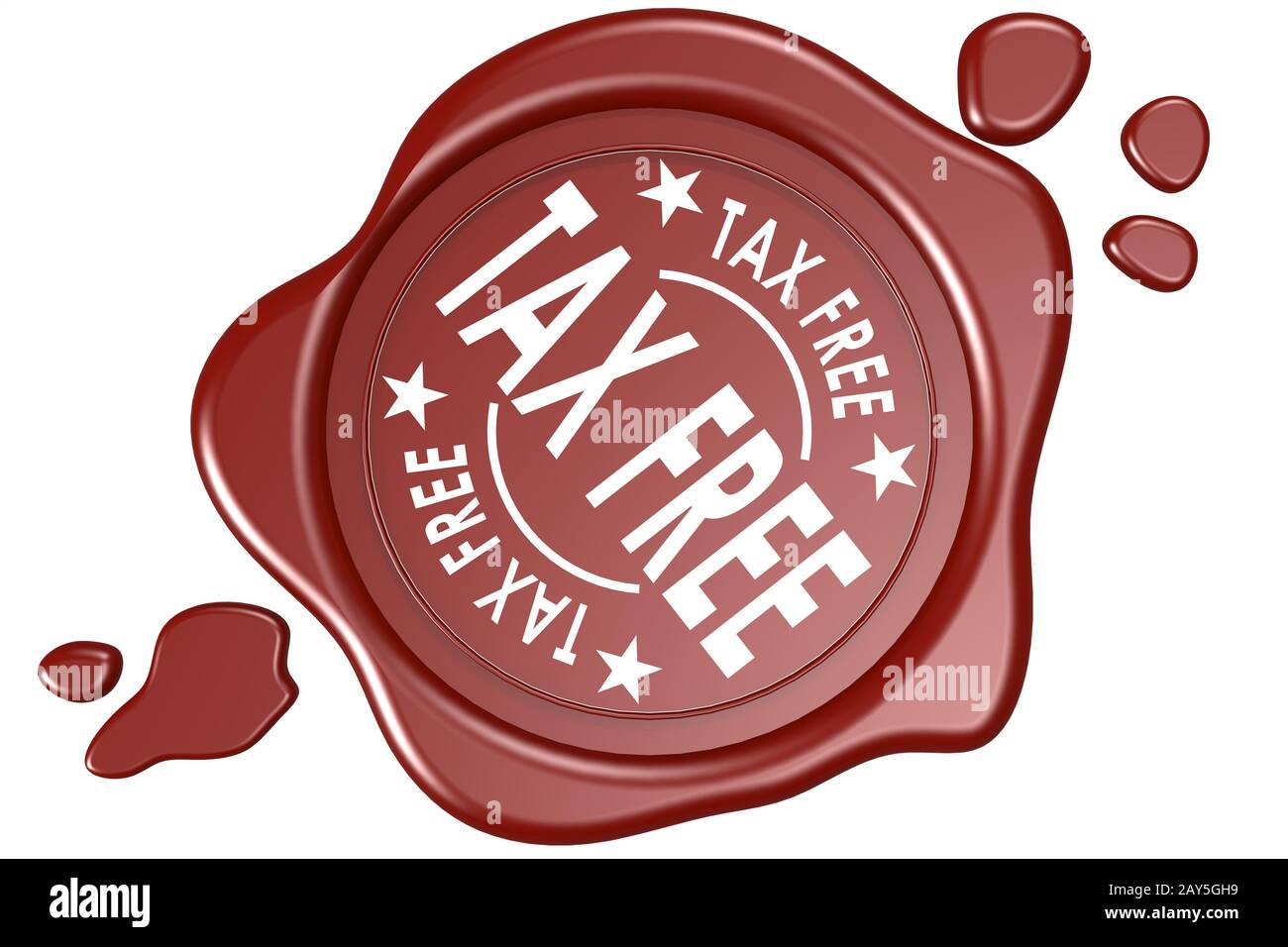 Tax free label seal isolated Stock Photo - Alamy