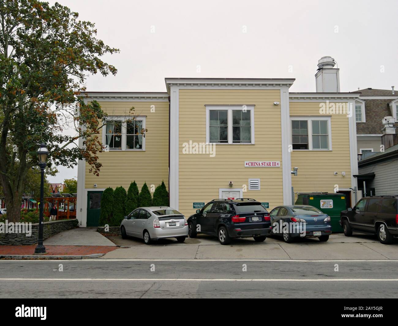 Newport, Rhode Island-September 2017: The facade of China Star 111, a ...