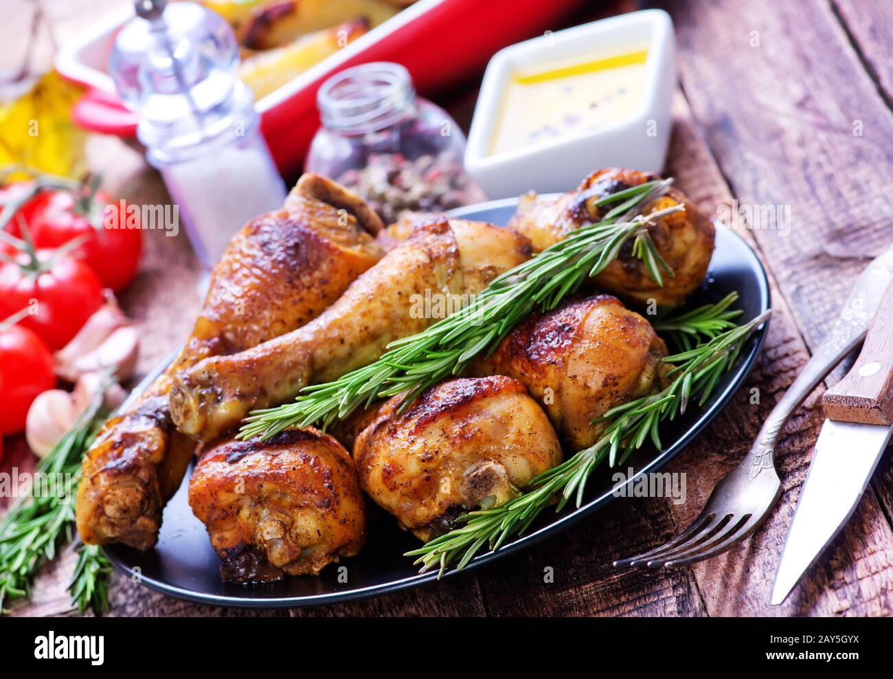 fried chicken legs Stock Photo - Alamy
