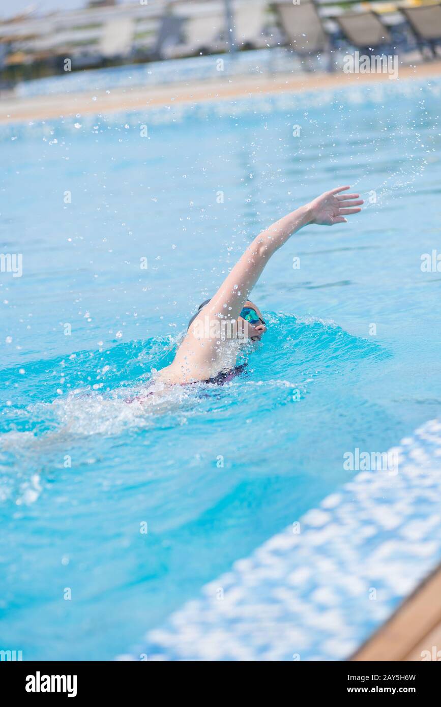 Swimming action goggles hi-res stock photography and images - Alamy