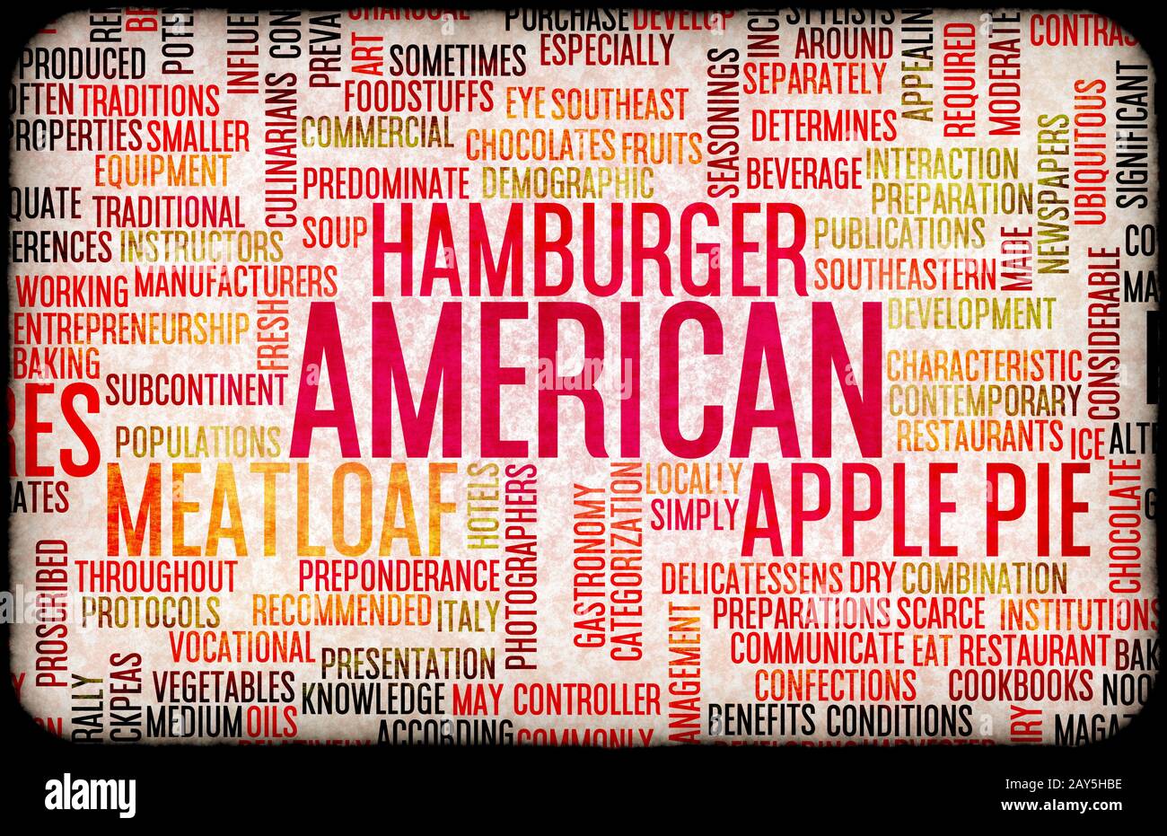 American Food Menu Stock Photo - Alamy