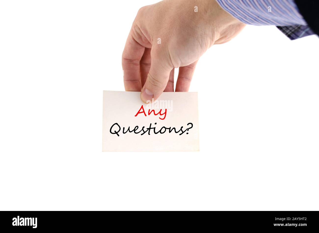 Any questions text concept Stock Photo - Alamy