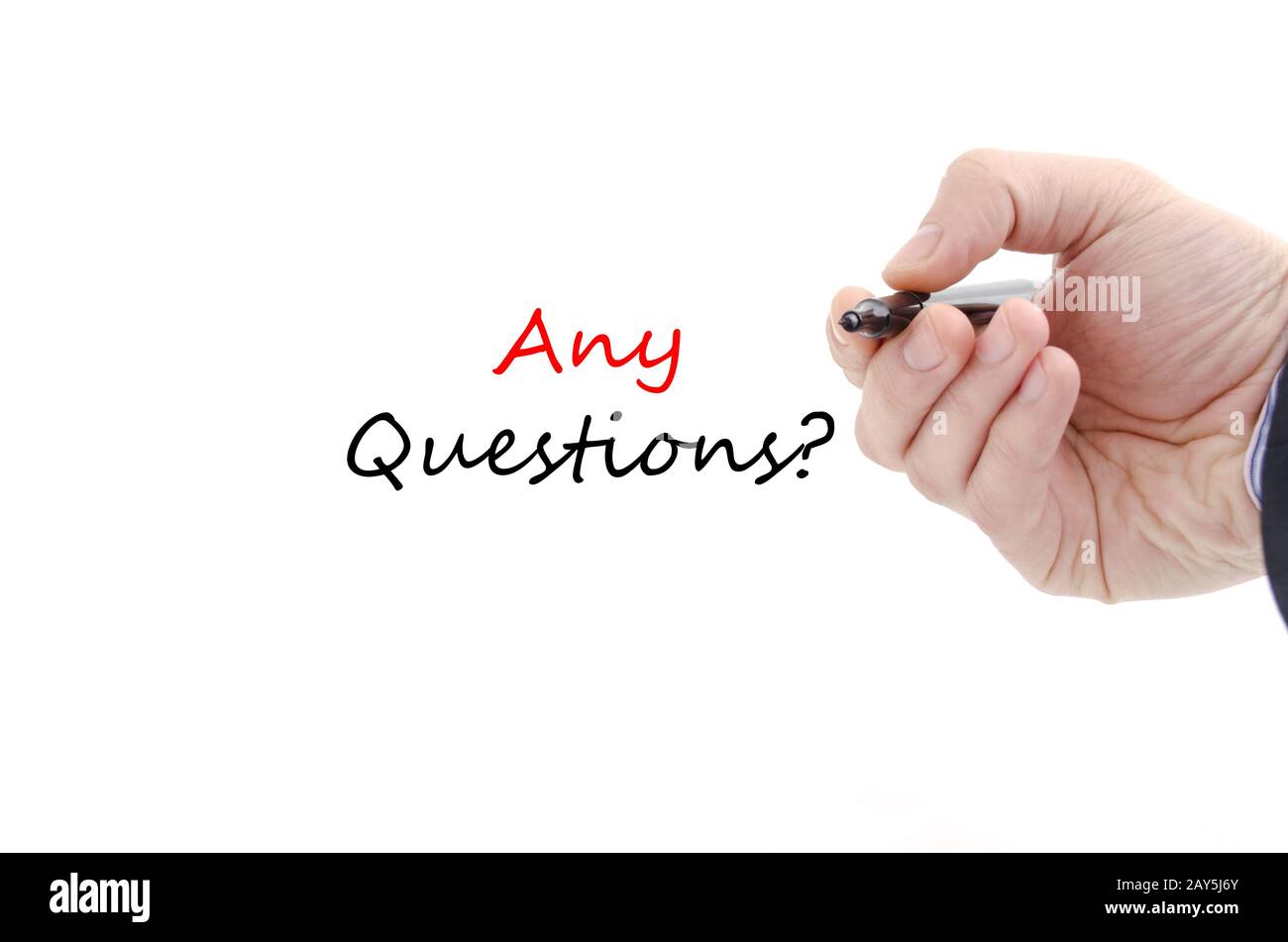 Any questions text concept Stock Photo - Alamy