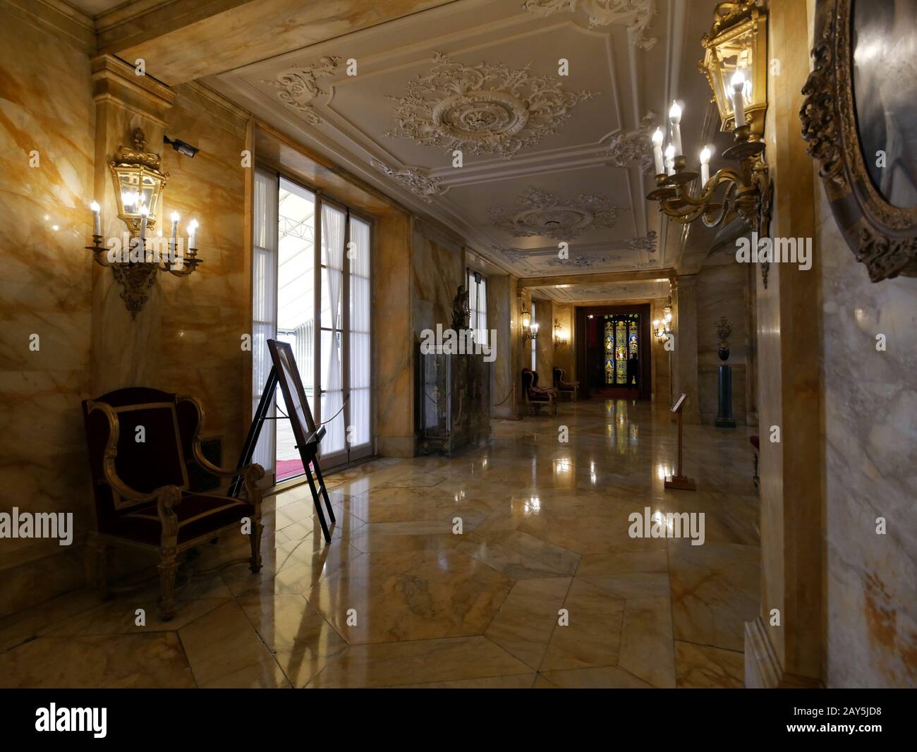 Newport, Rhode Island-September 2017: Impressive interior of the Marble ...
