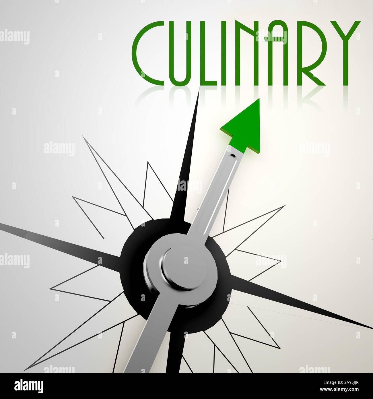 Culinary on green compass Stock Photo - Alamy