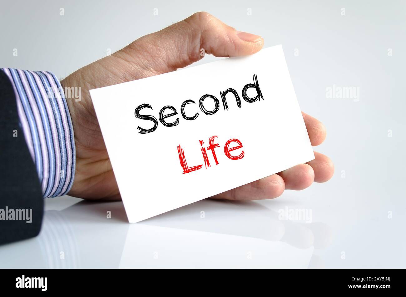 Second life text concept Stock Photo - Alamy