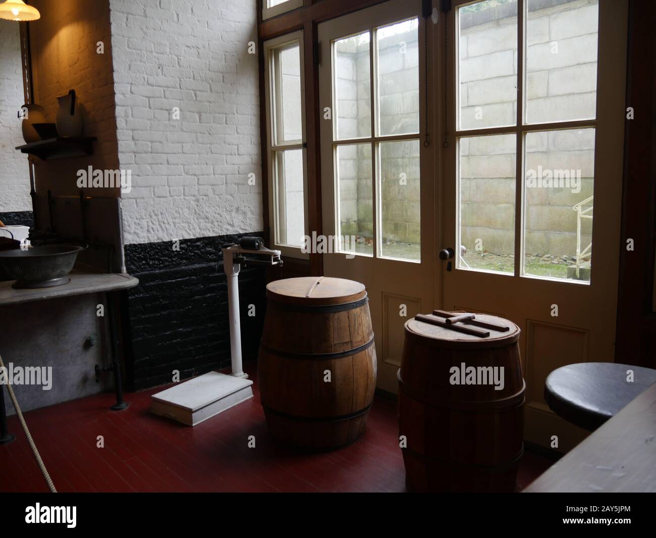 Newport, Rhode Island-September 2017: Vintage show kitchen in an old ...