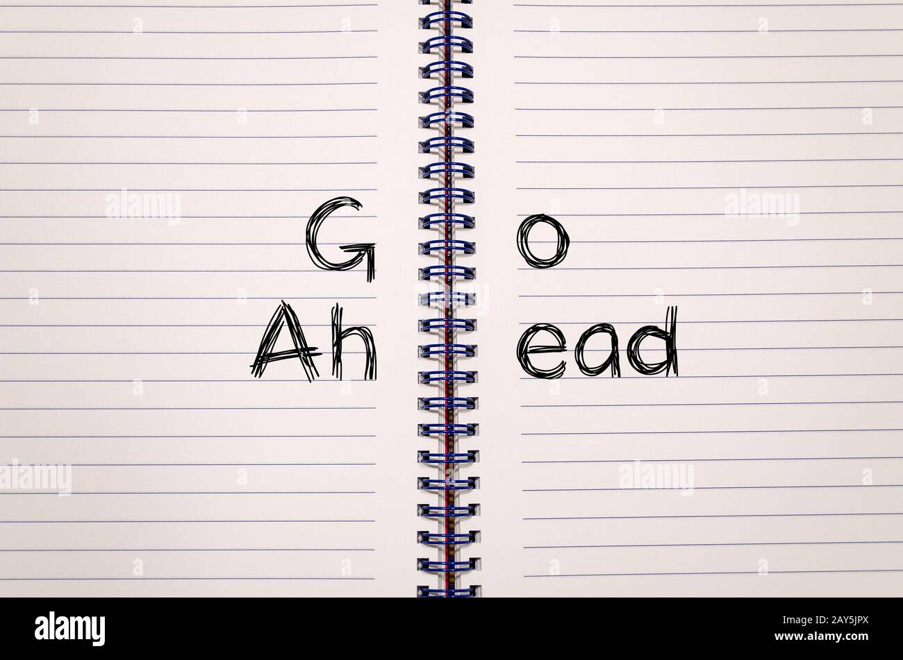 Go ahead text concept Stock Photo - Alamy