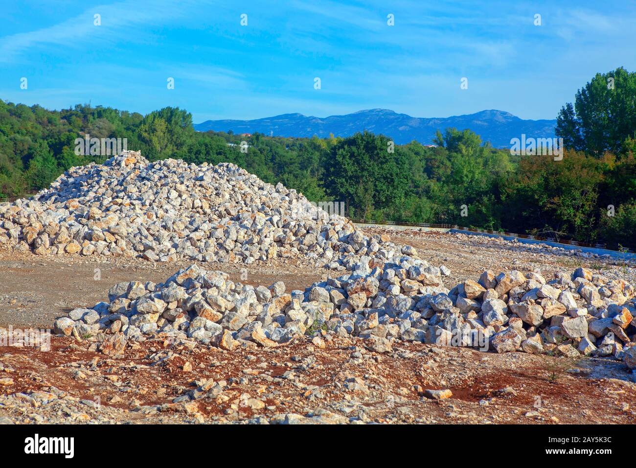 stone extraction from the mountains rock Stock Photo - Alamy