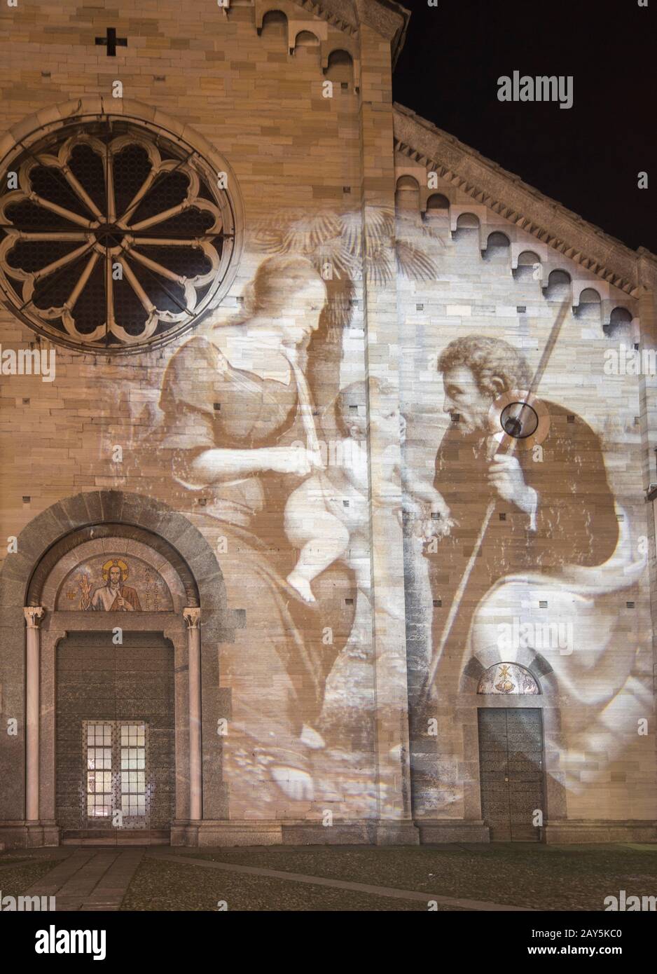 Como Christmas light, Como Lake, Lombardy, Italy,Europe Stock Photo - Alamy