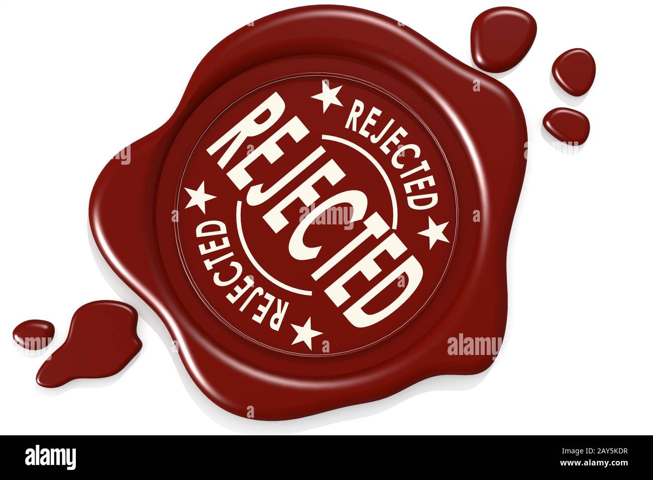 Rejected label seal isolated Stock Photo - Alamy
