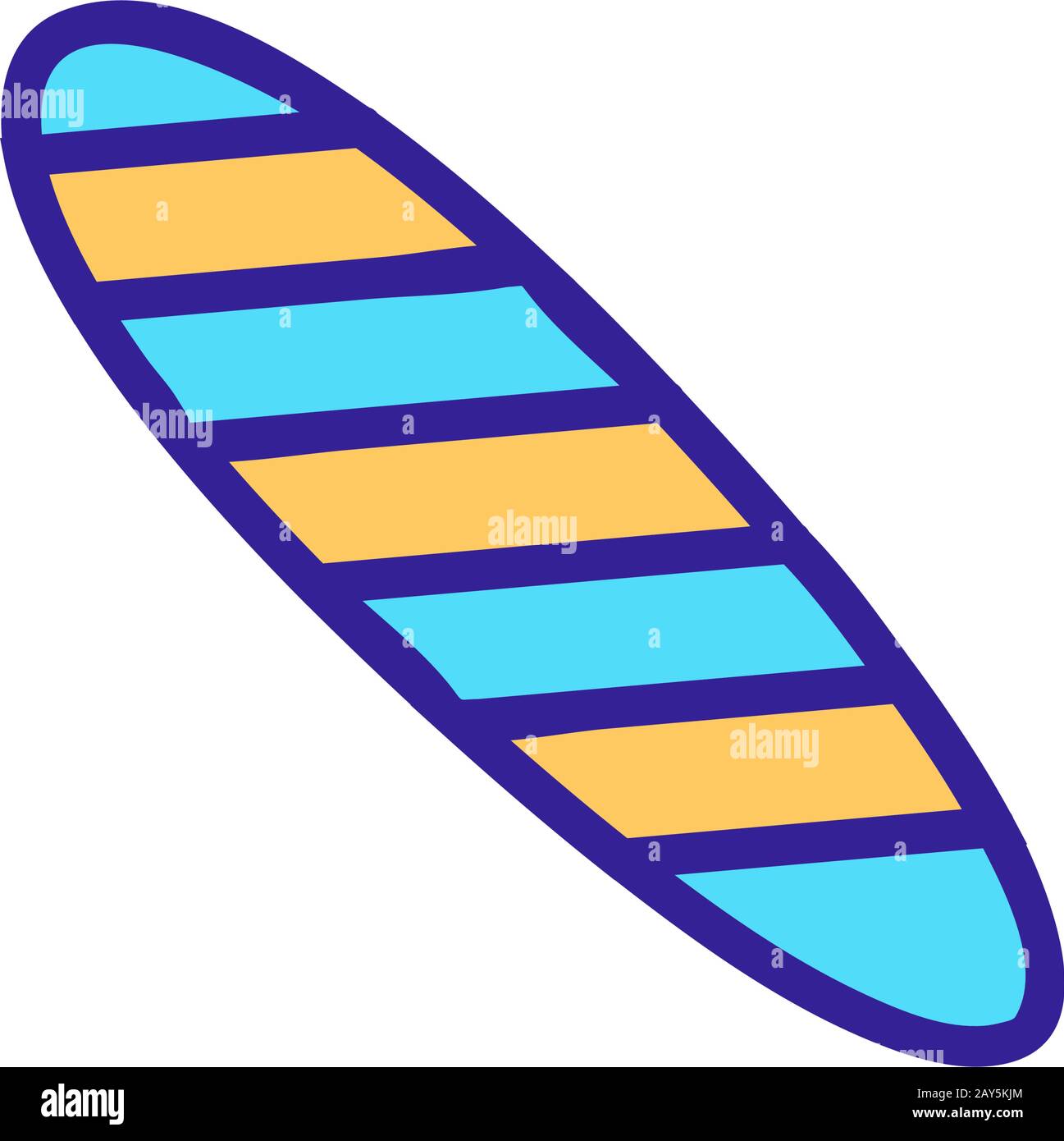 surfboard sea icon vector. Isolated contour symbol illustration Stock ...