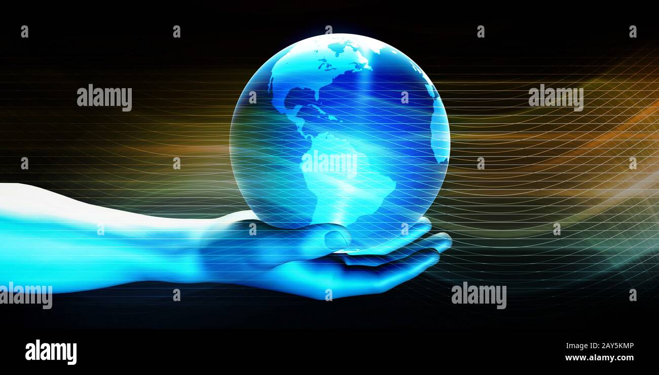 Man Holding Globe Stock Photo - Alamy