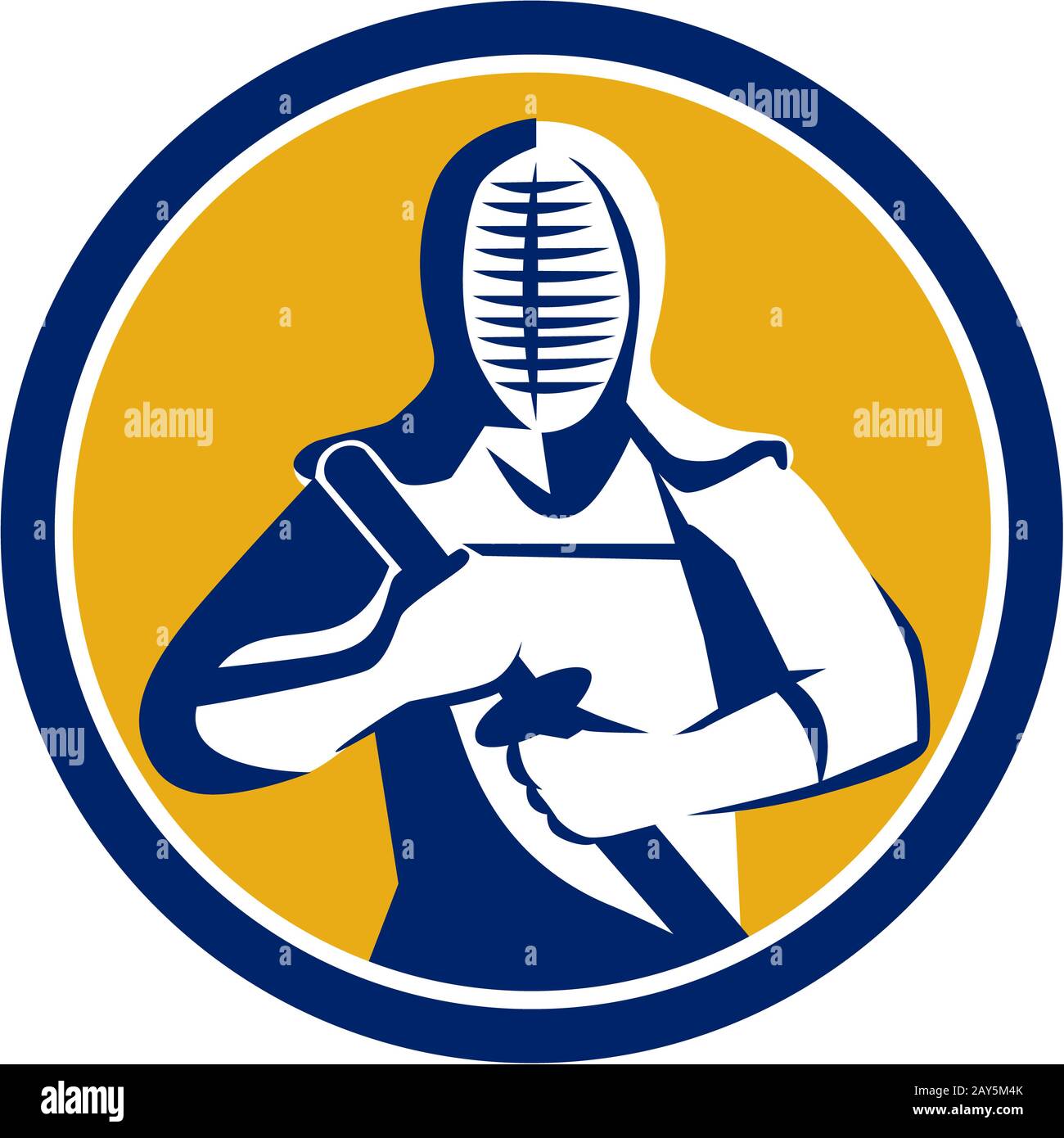 Kendo Kendoka Swordsman Circle Stock Photo - Alamy