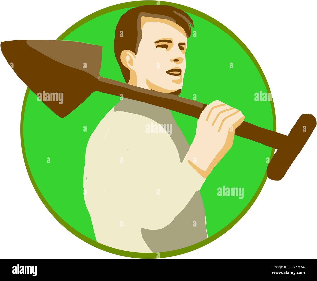 Side view shovel Cut Out Stock Images & Pictures - Alamy