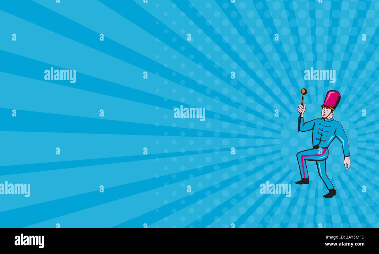 Business card Marching Band Leader Baton Cartoon Stock Photo - Alamy