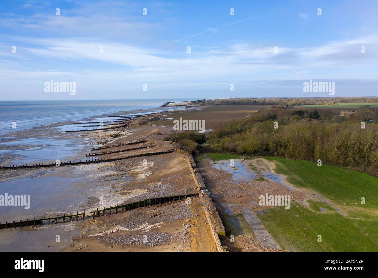 Climping beach after storm ciara damaged the sea defences which were ...