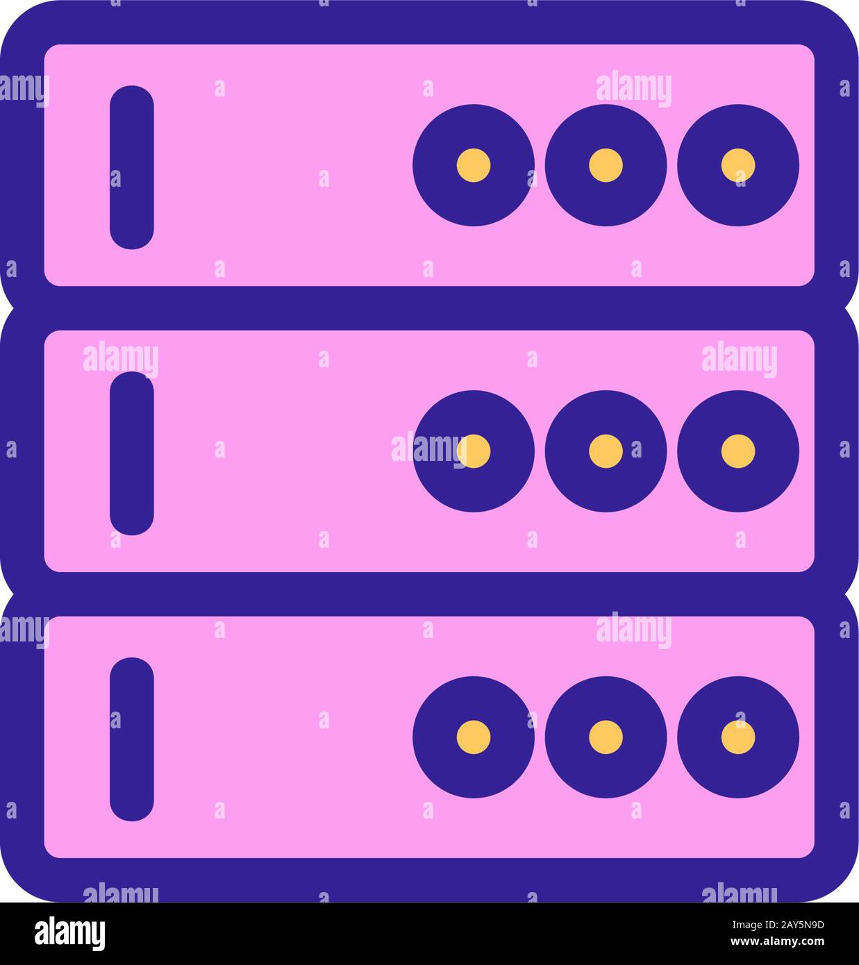 the database is an icon vector. Isolated contour symbol illustration Stock Vector Image & Art ...