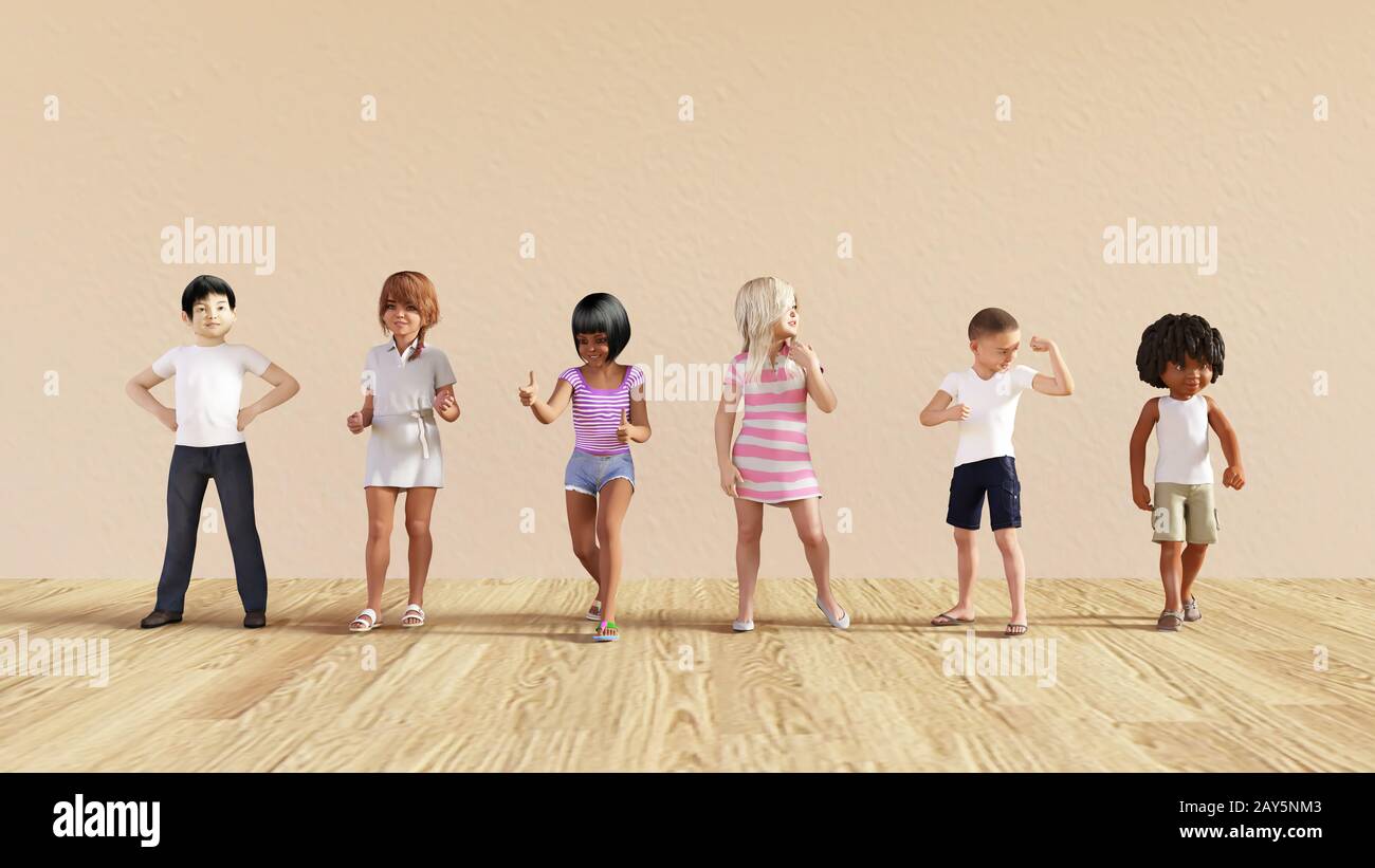 Kids Jumping Playing Stock Photo - Alamy