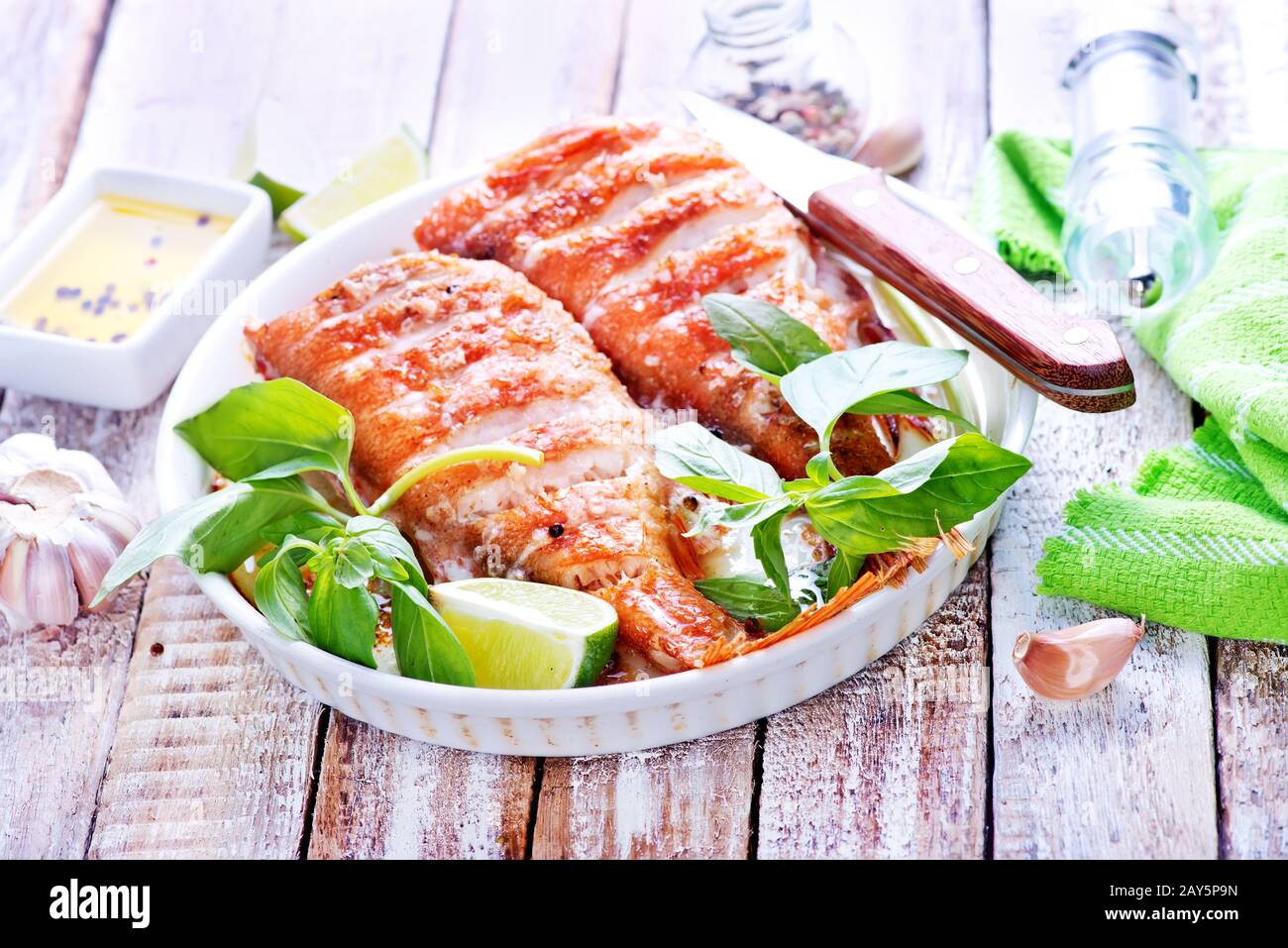 fried ocean perch Stock Photo - Alamy