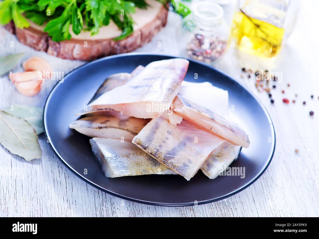 raw fish fillet Stock Photo - Alamy