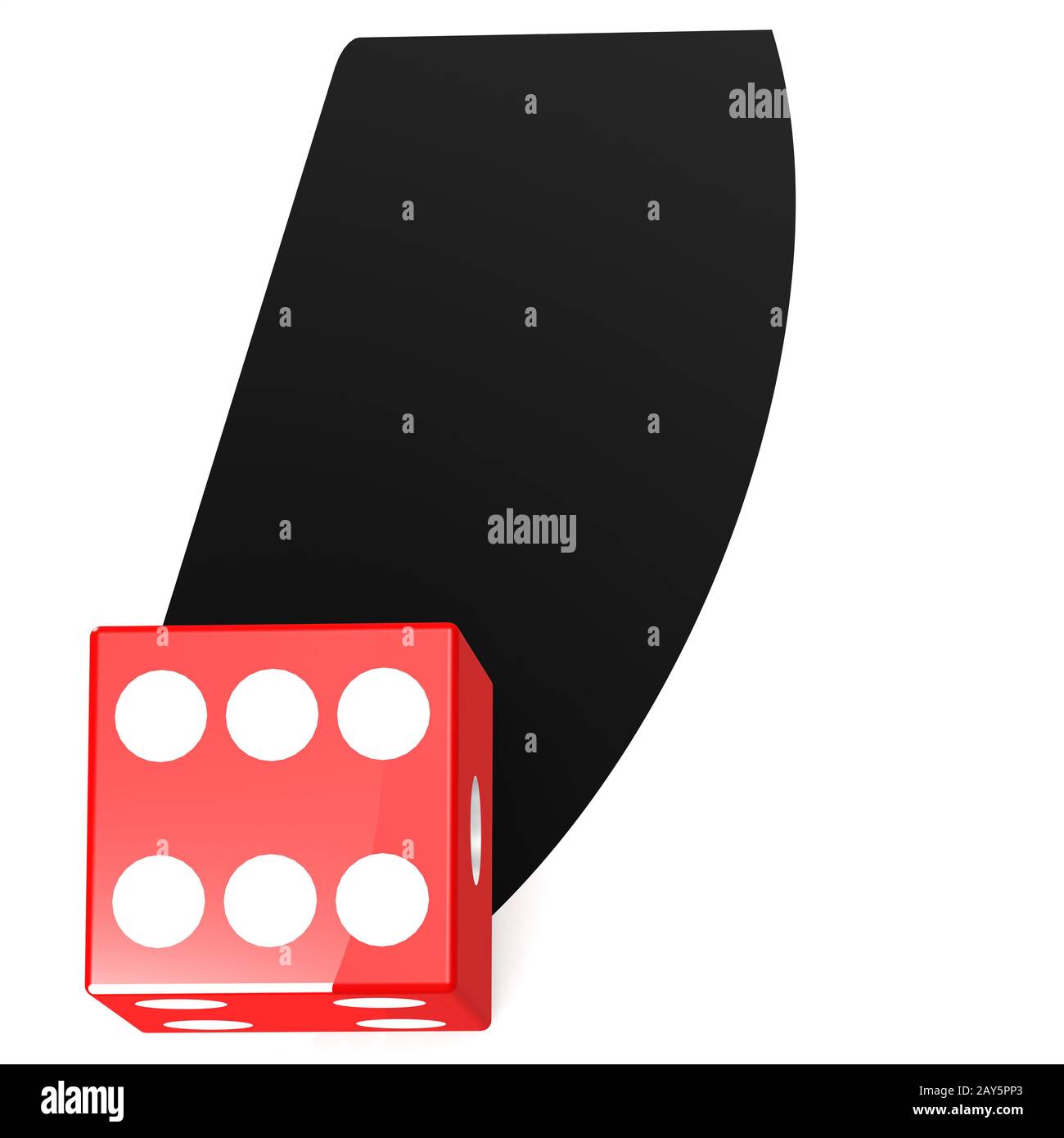 Red die with six at top Stock Photo - Alamy