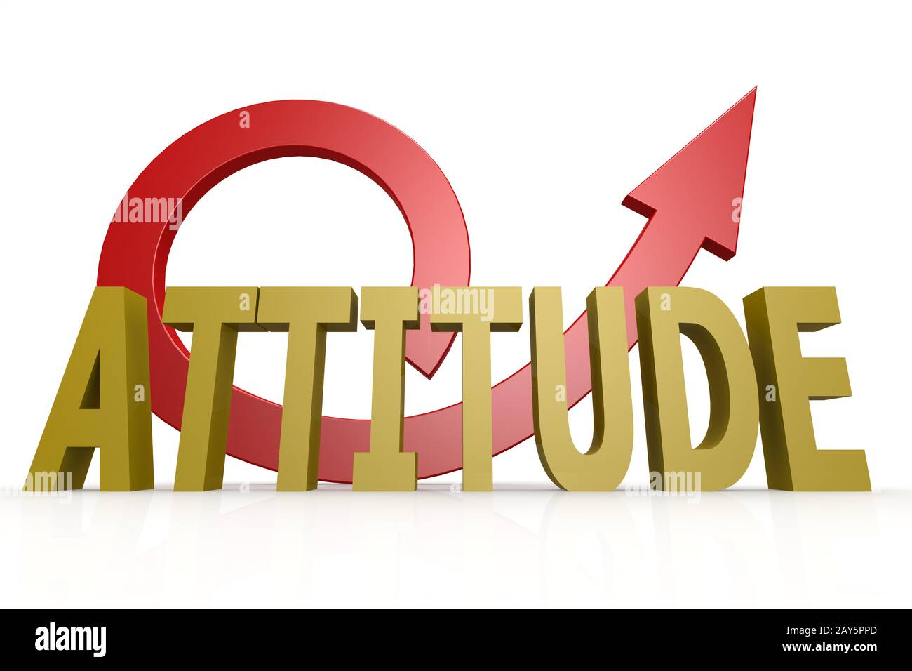 Attitude word with red arrow Stock Photo - Alamy