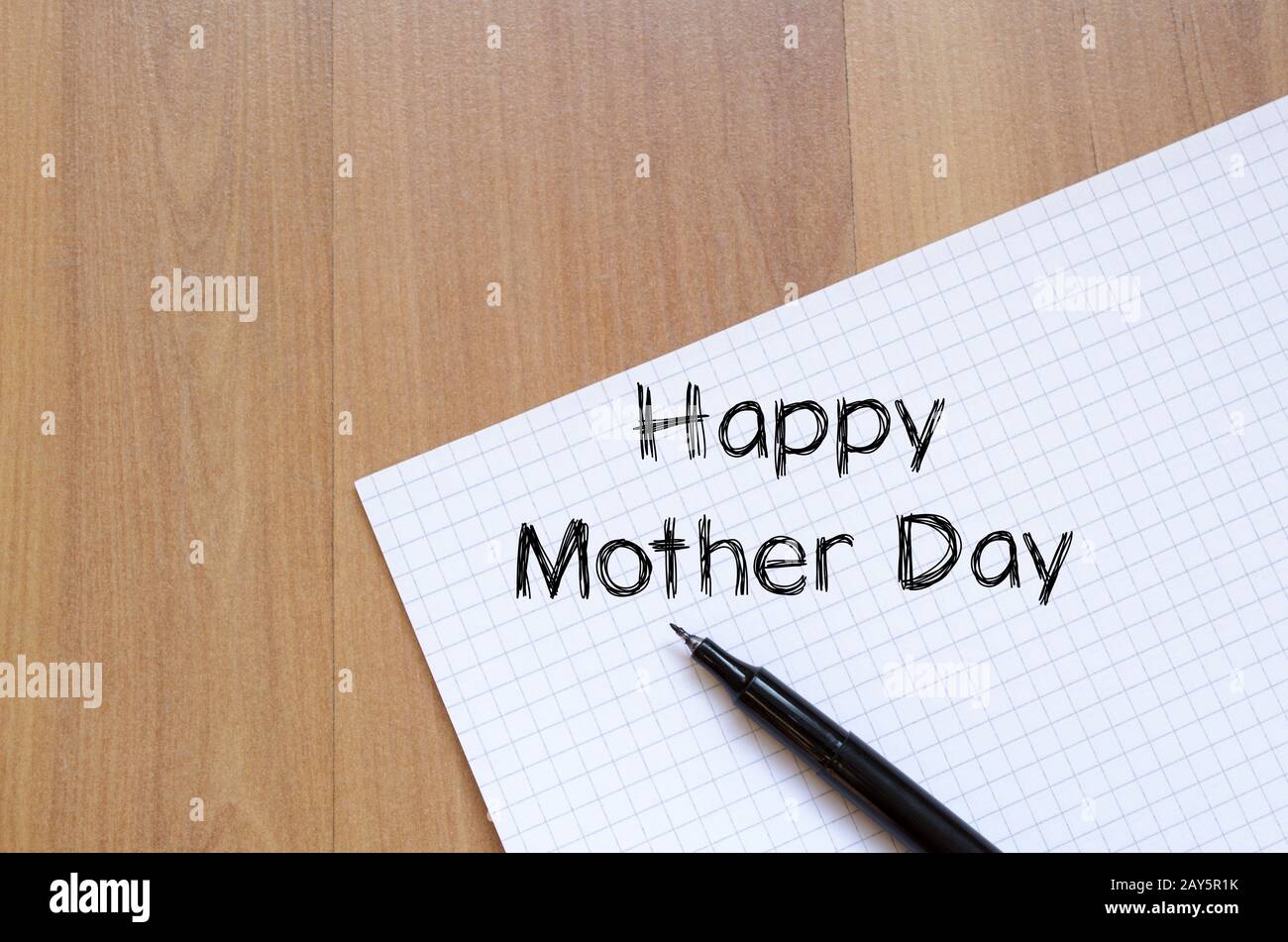 Happy mother day write on notebook Stock Photo - Alamy