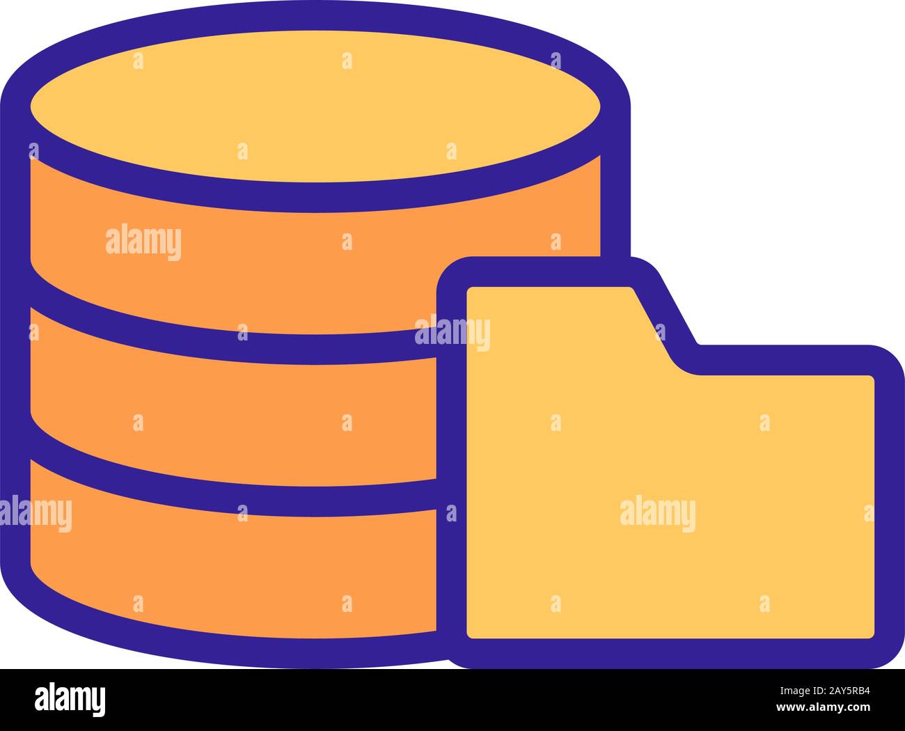 the database is an icon vector. Isolated contour symbol illustration ...