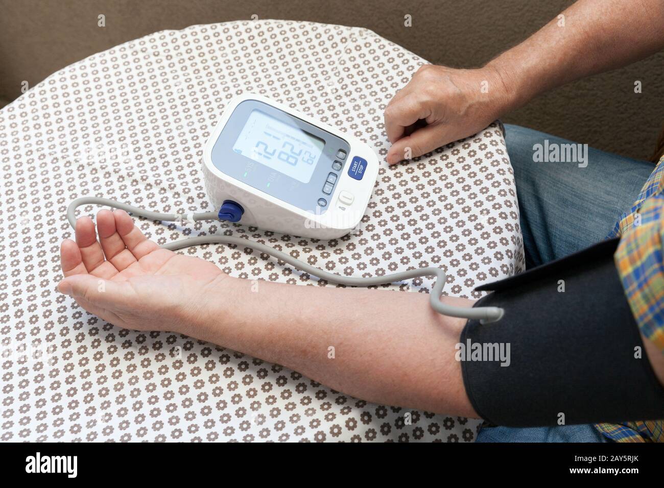 Blood pressure measuring and heart rate checking using digital device ...