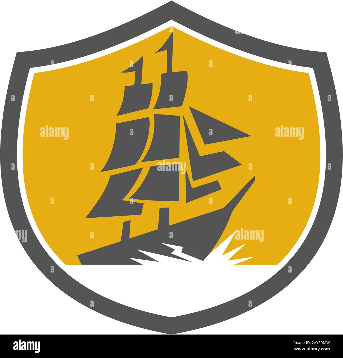 Sailing ship crest hi-res stock photography and images - Alamy