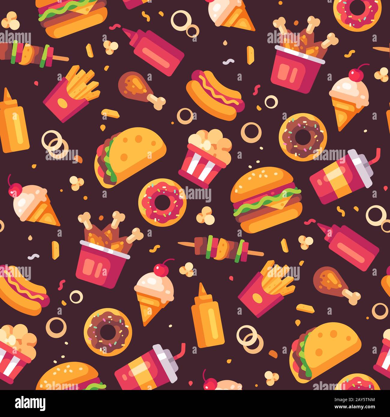 Fast food icons seamless pattern Stock Vector Image & Art - Alamy Fast food icons seamless pattern Stock Vector Image & Art - Alamy