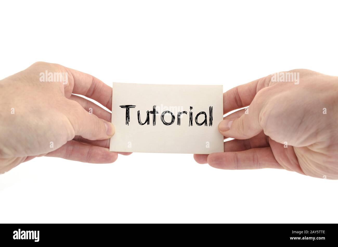 Tutorial text concept Stock Photo - Alamy