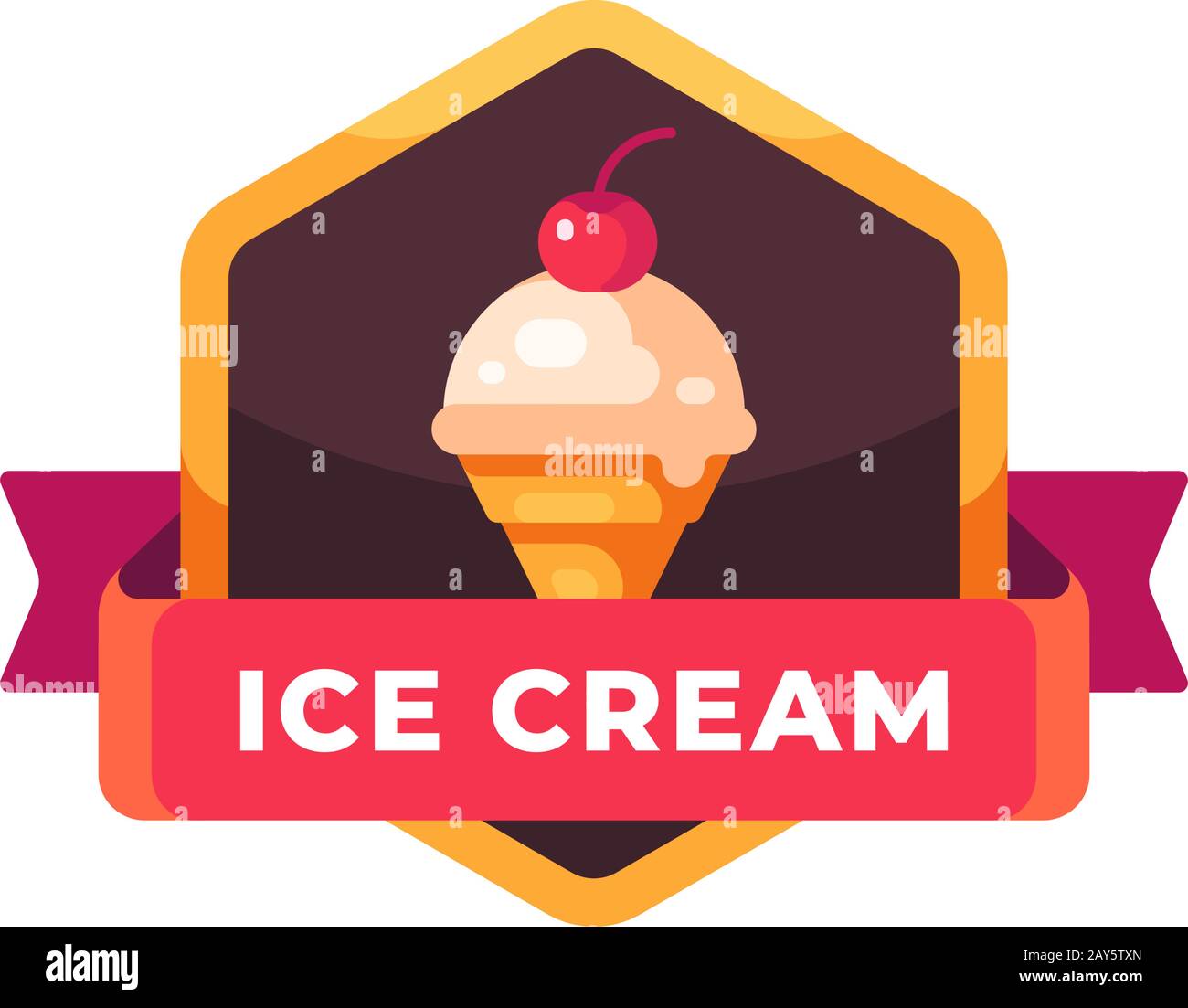 Isolated ice cream fast Stock Vector Images - Alamy
