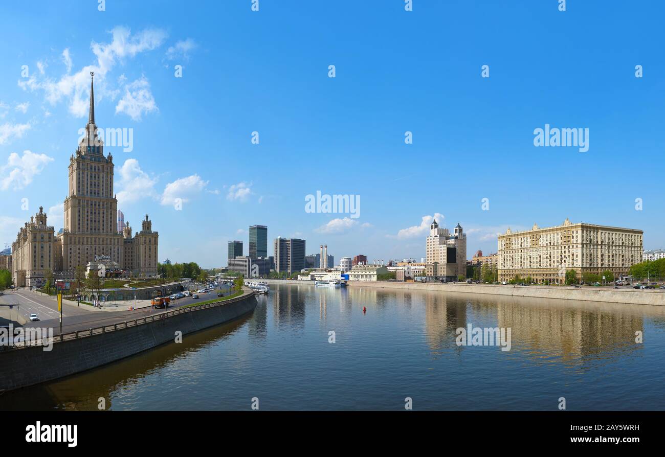MOSCOW, RUSSIA - MAY 01: Moscow Panorama - Stalin's famous skyscraper ...