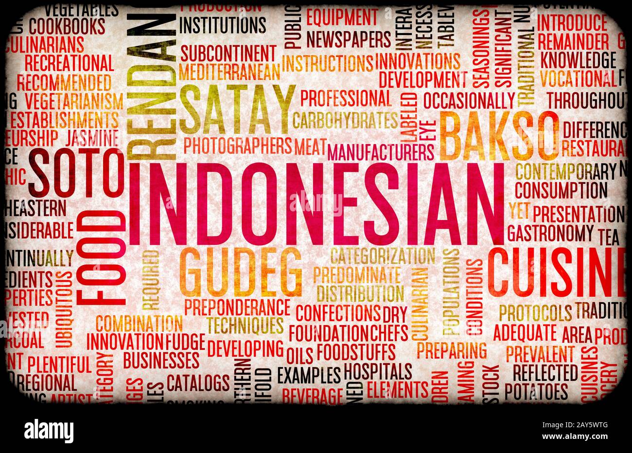 Indonesian Food Menu Stock Photo - Alamy